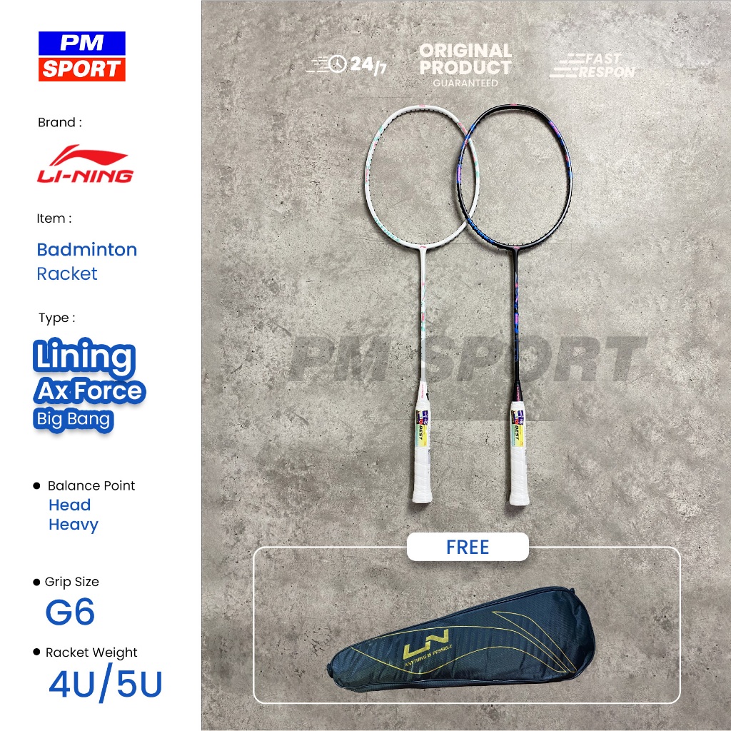 Jual RAKET BADMINTON / BULUTANGKIS LINING AX FORCE BIG BANG BIGBANG ...