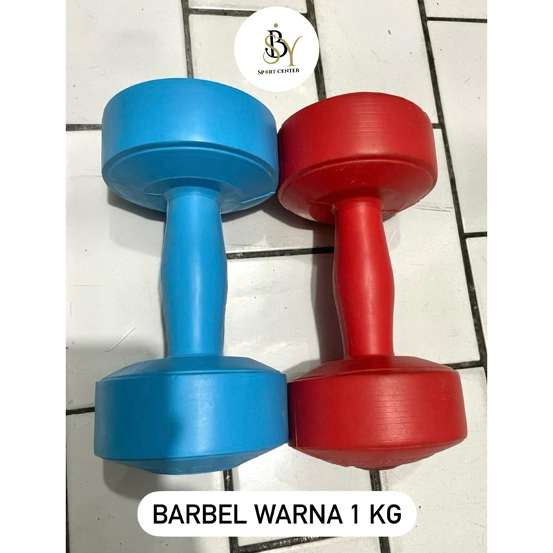 Jual Barbel Plastic Warna / Dumbell Plastic 1KG Merk XSPORT Kualitas ...