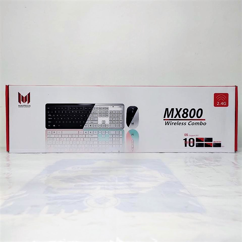 Jual Keyboard and Mouse Set Maxtech MX800 2.4G Wireless | Shopee Indonesia