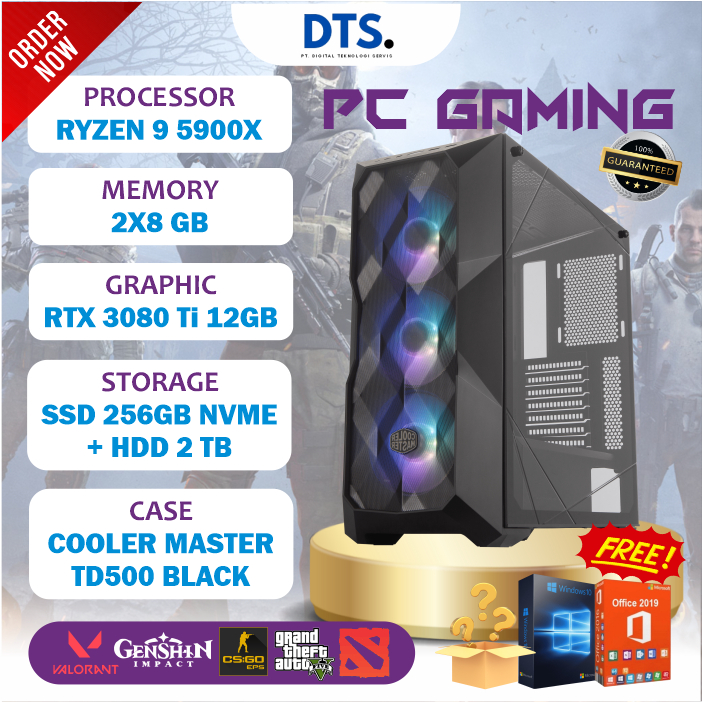 Jual PC Ryzen Render| Ryzen 9 5900X | RTX 3080 Ti | 16GB | SSD | Pro Render | Shopee Indonesia
