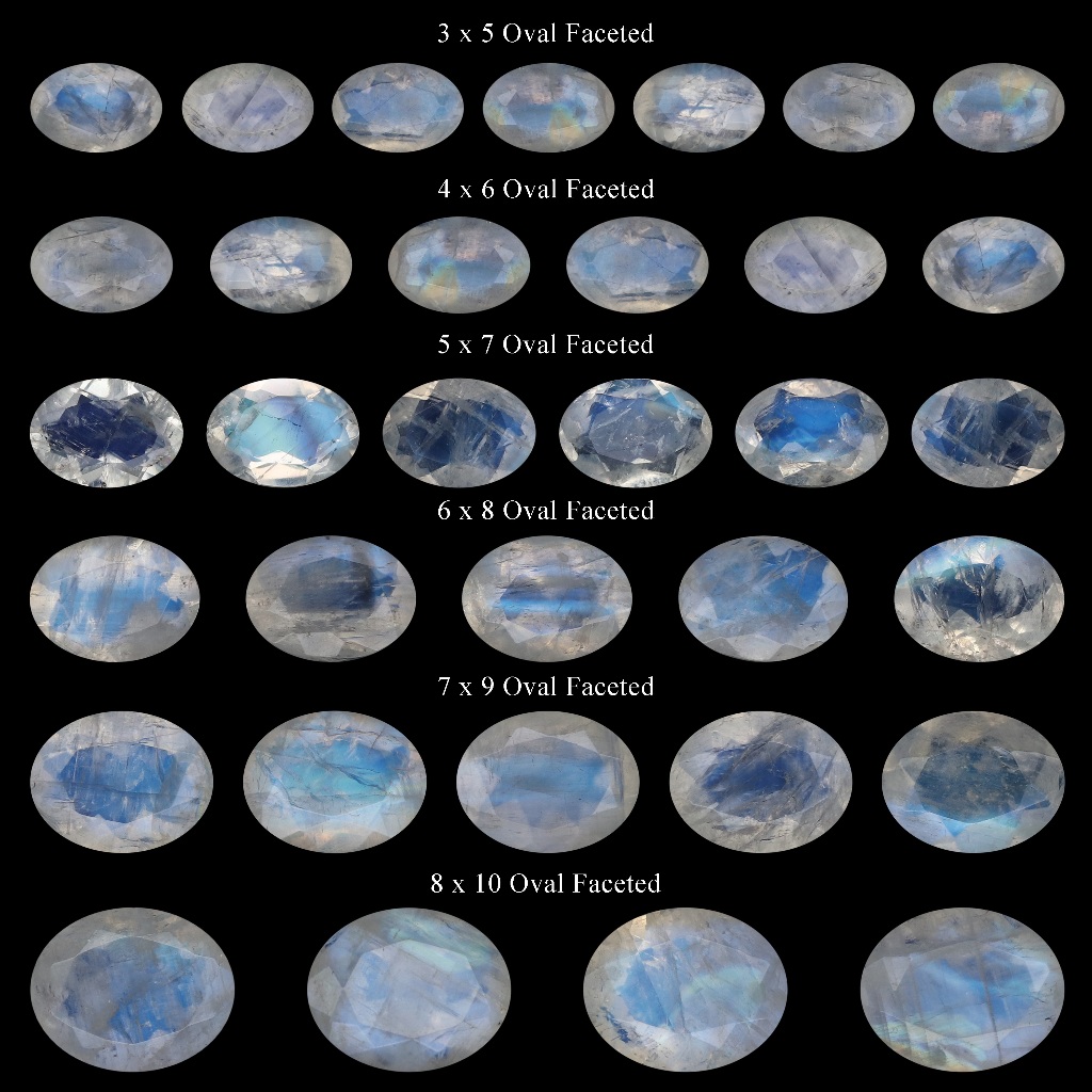 Jual NATURAL RAINBOW MOONSTONES CUTTING SIZE 3x5 - 8x10 mm OVAL | BATU ...