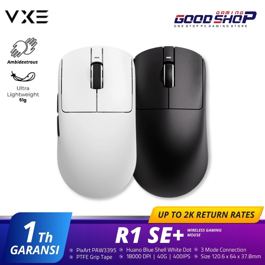 Jual VGN VXE R1 SE Plus / SE+ 2K Wireless Light Weight Gaming Mouse | Shopee Indonesia