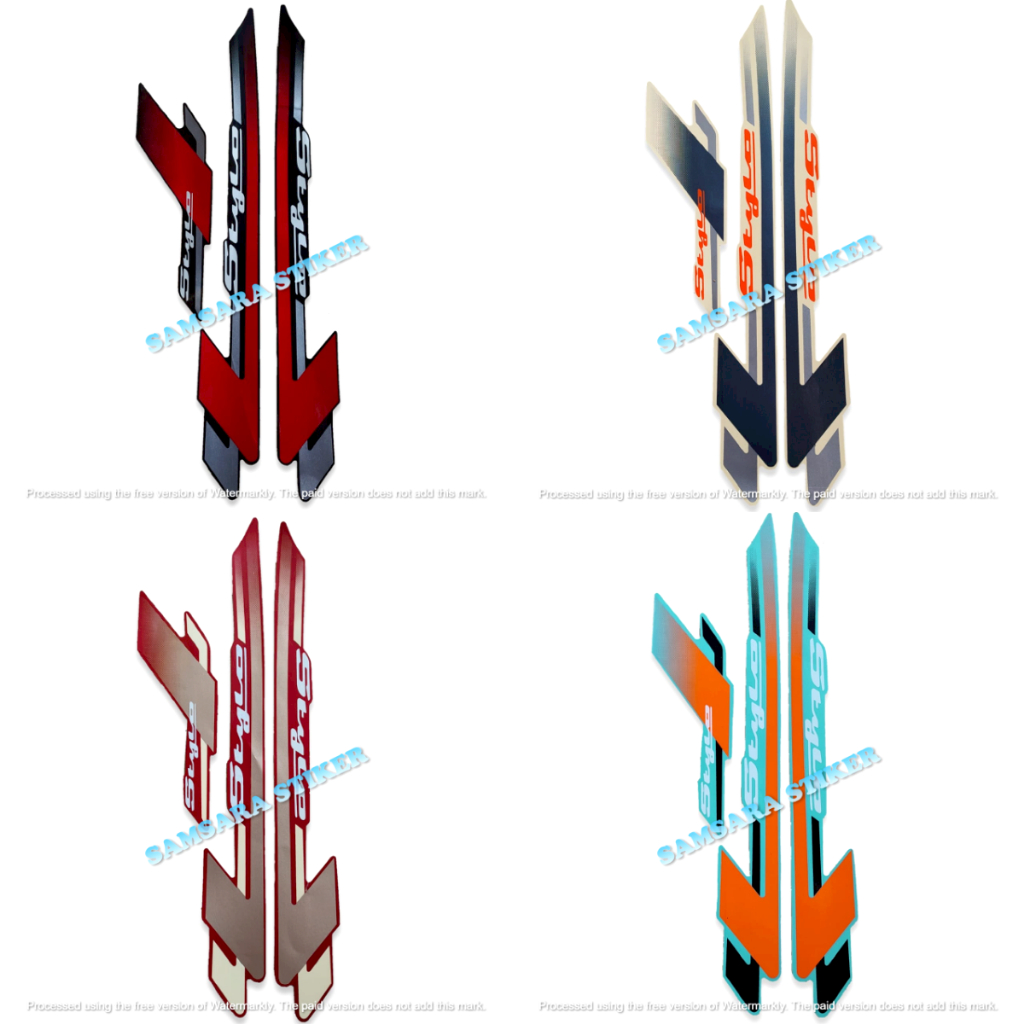 Jual STICKER STRIPING MOTOR HONDA STYLO 160 CBS HITAM STANDAR FULL SET ...
