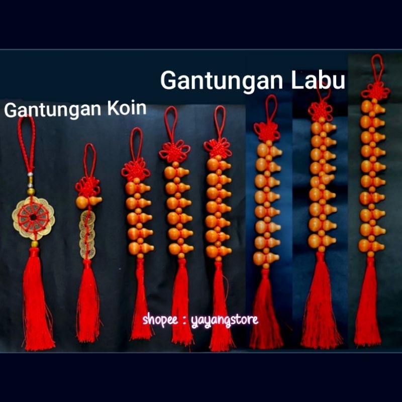 Jual Gantungan Imlek Pohon Mei Hua / Gantungan Kaca Mobil Spion Koin ...