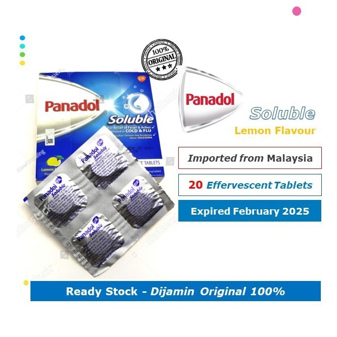 Jual panadol Soluble - 20 Effervescent Tablets, Lemon Flavour | Shopee ...