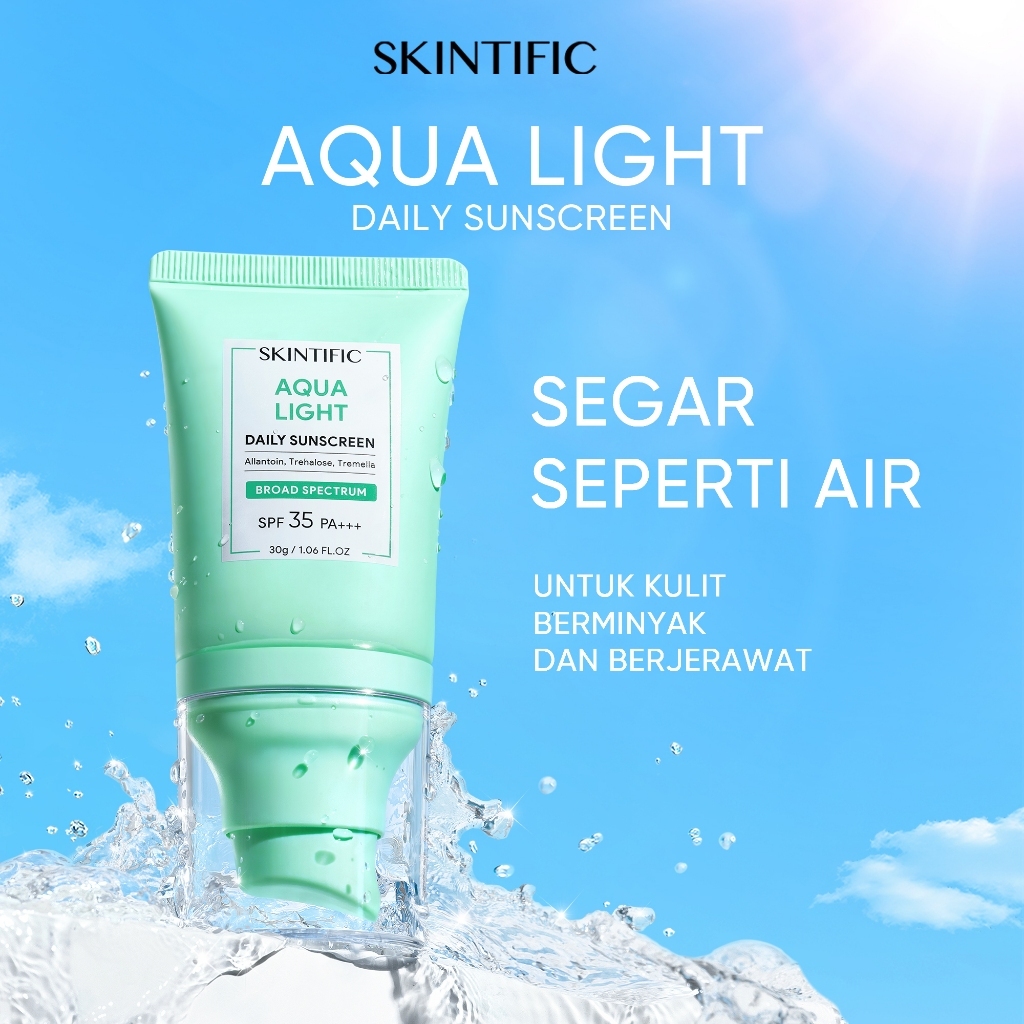 Jual SKINTIFIC Matte Fit Serum Sunscreen & Aqua Light Daily Sunscreen ...