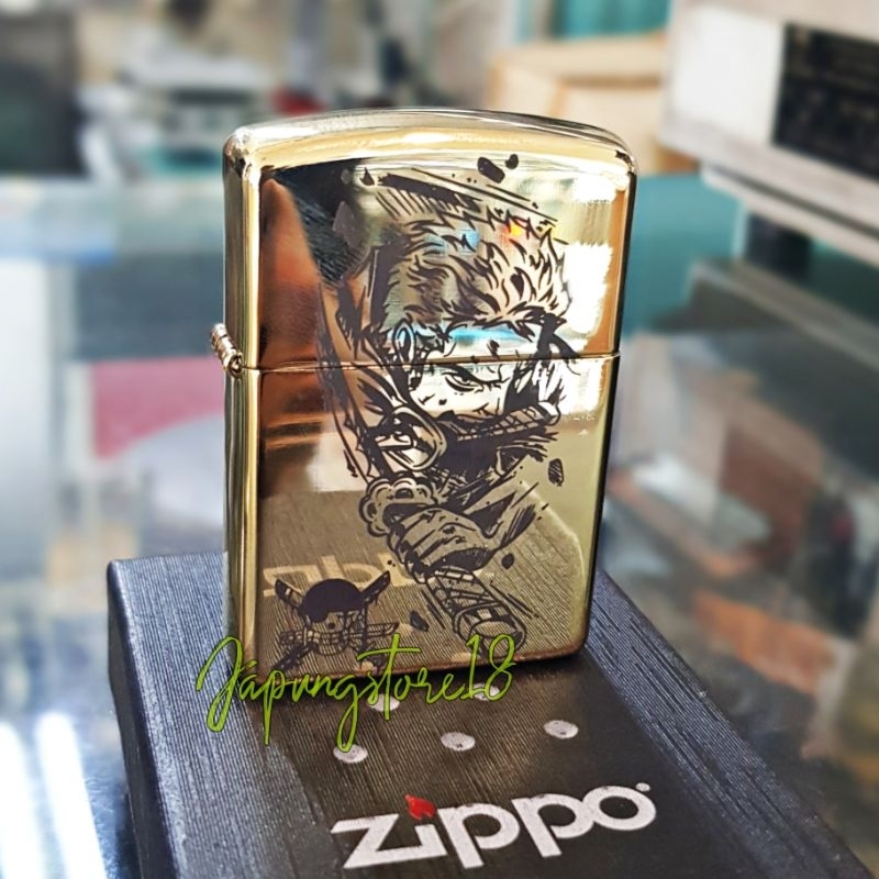 Jual KOREK ZIPPO ZORO Grafir laser GOLD Terbaru one piece | Shopee Indonesia