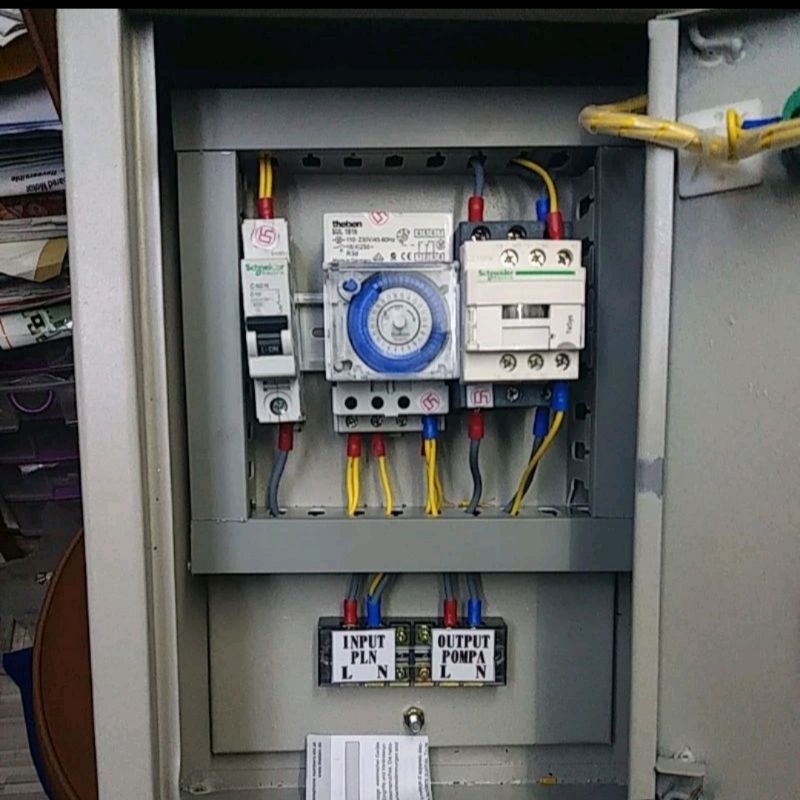 Jual panel pompa kolam renang panel timer manual automatis | Shopee ...