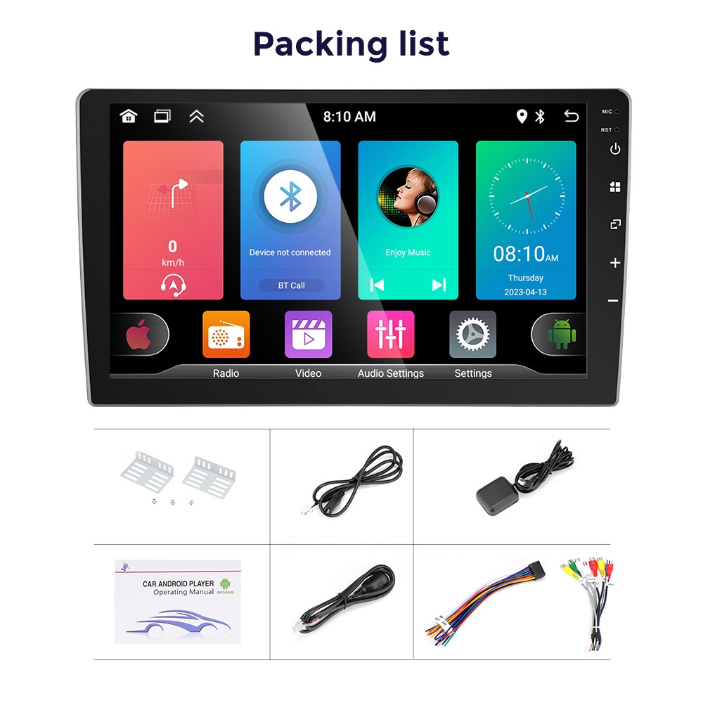 Jual GEARELEC Android 12 Head Unit 7/9/10inci Mobil Navigasi 4G + 32G Double Din Car Radio ...