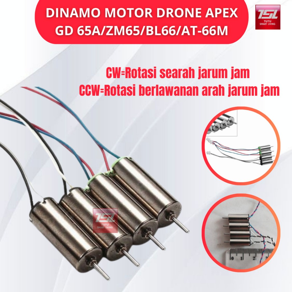Jual TUTU Dinamo Motor Drone Apex GD 65A/ZM65/BL66/AT-66M | Shopee ...