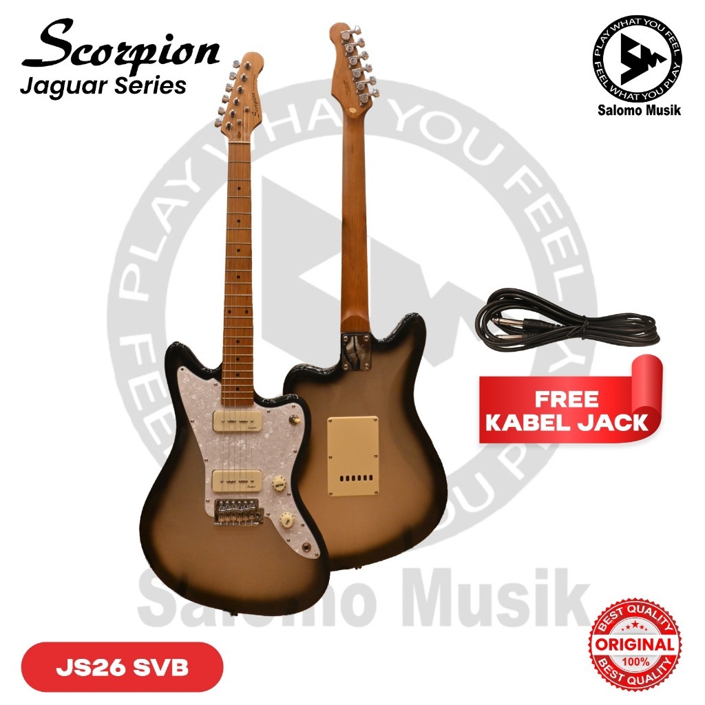 Jual Gitar Elektrik Scorpion JS26 Jazzmaster Roasted Maple Series Original | Shopee Indonesia