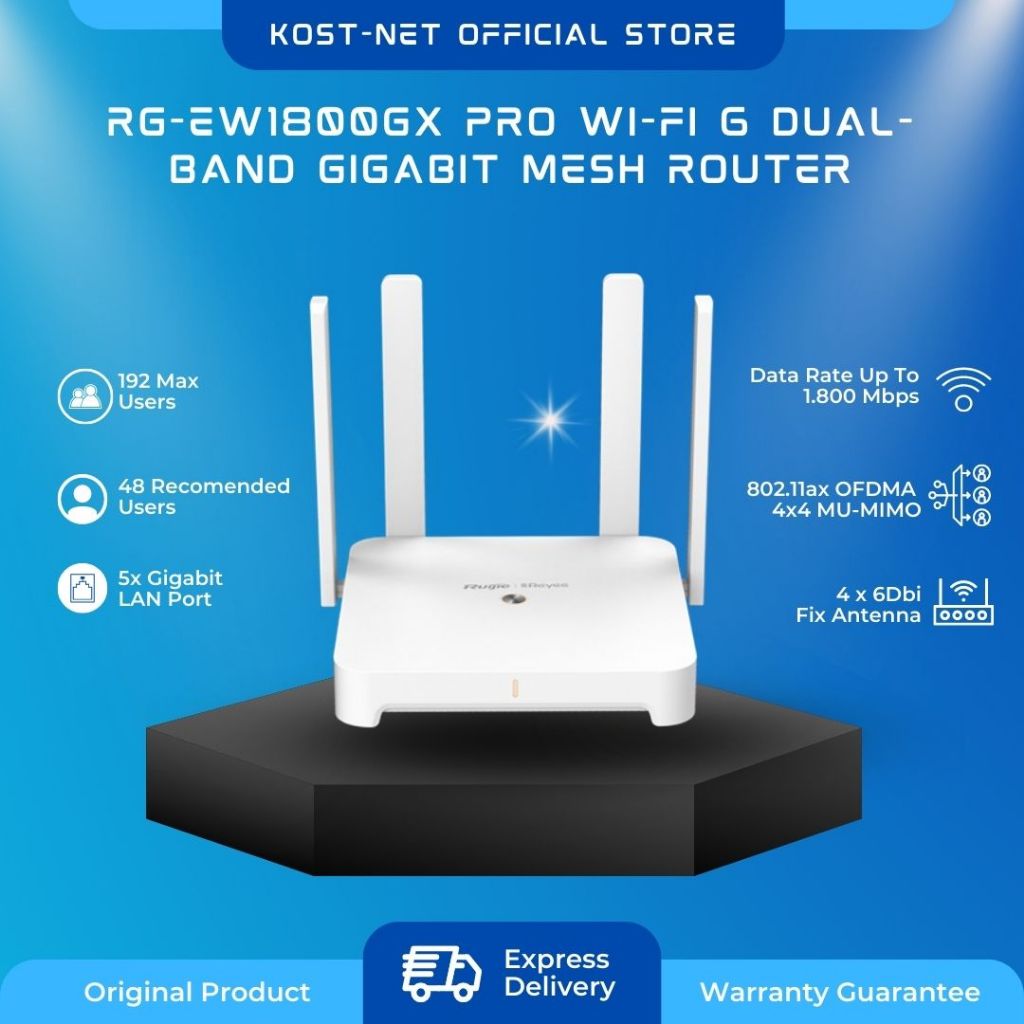 Jual Ruijie Wireless Router RG-EW1800GX Pro Dual Band | Shopee Indonesia