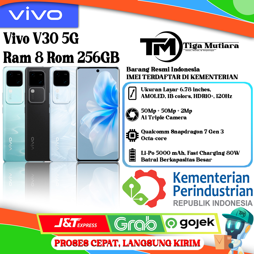Jual Vivo V30 5G Ram 8/256GB | Ram 12/512GB | Shopee Indonesia