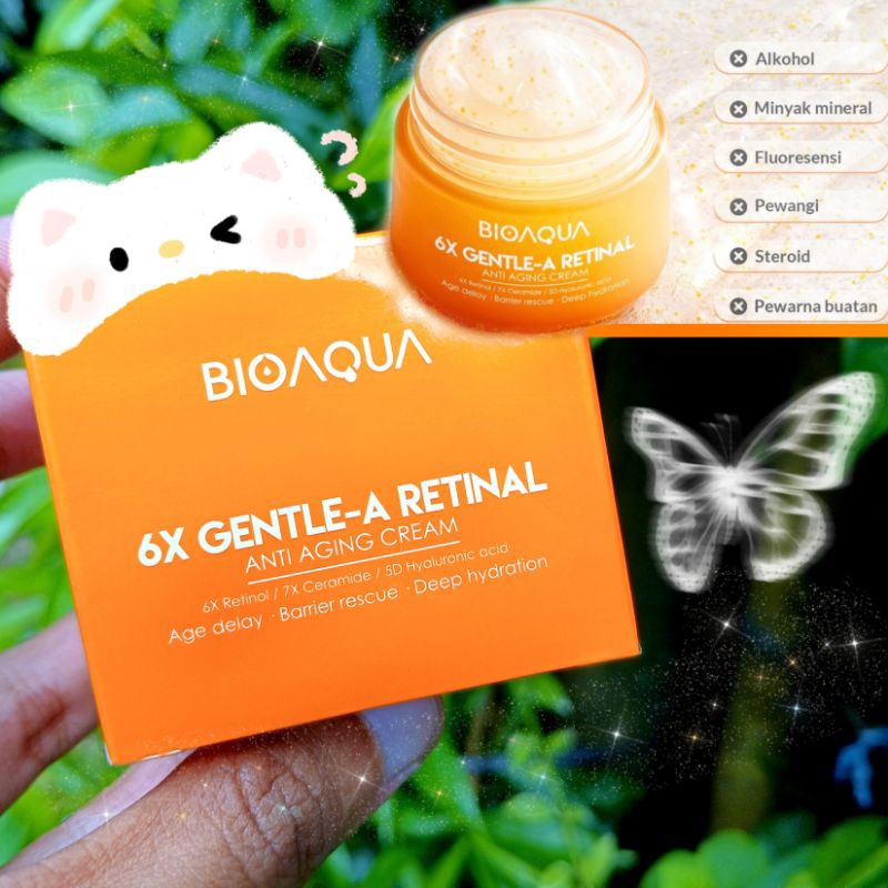Jual BIOAQUA 6x Gentle-A Retinol Anti Aging Cream 50g | Shopee Indonesia