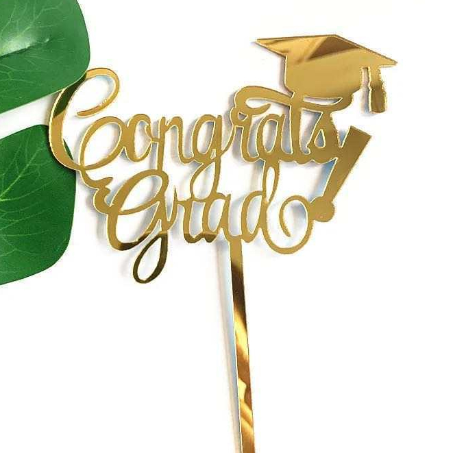 Jual Cake Topper Congrats Grad - Graduation Akrilik - Topper Kue ...
