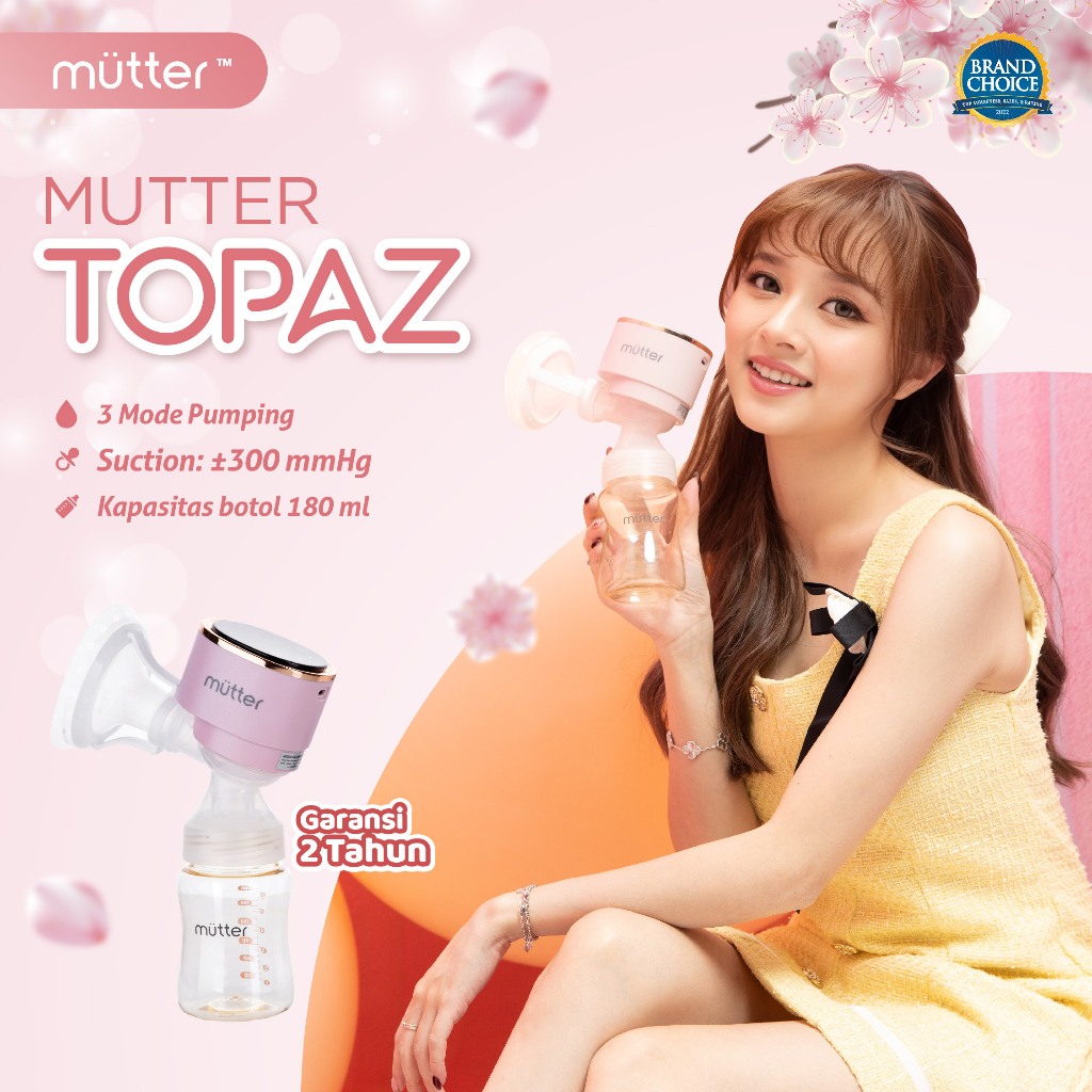 Jual MUTTER TOPAZ Pompa ASI Elektrik Integrated Breast Pump | Shopee ...