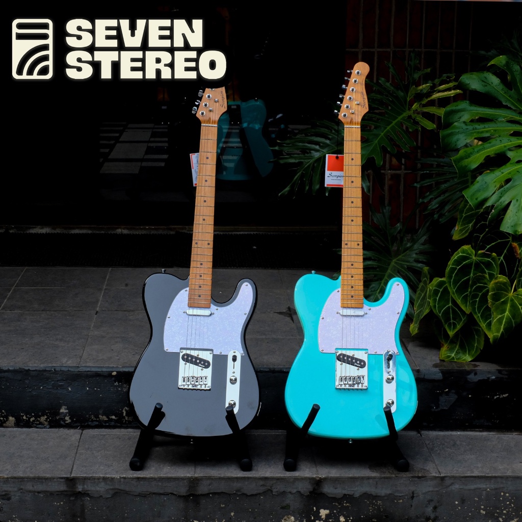 Jual Scorpion JT23 Black Jaguar Series Telecaster Roasted Maple FB | Shopee Indonesia