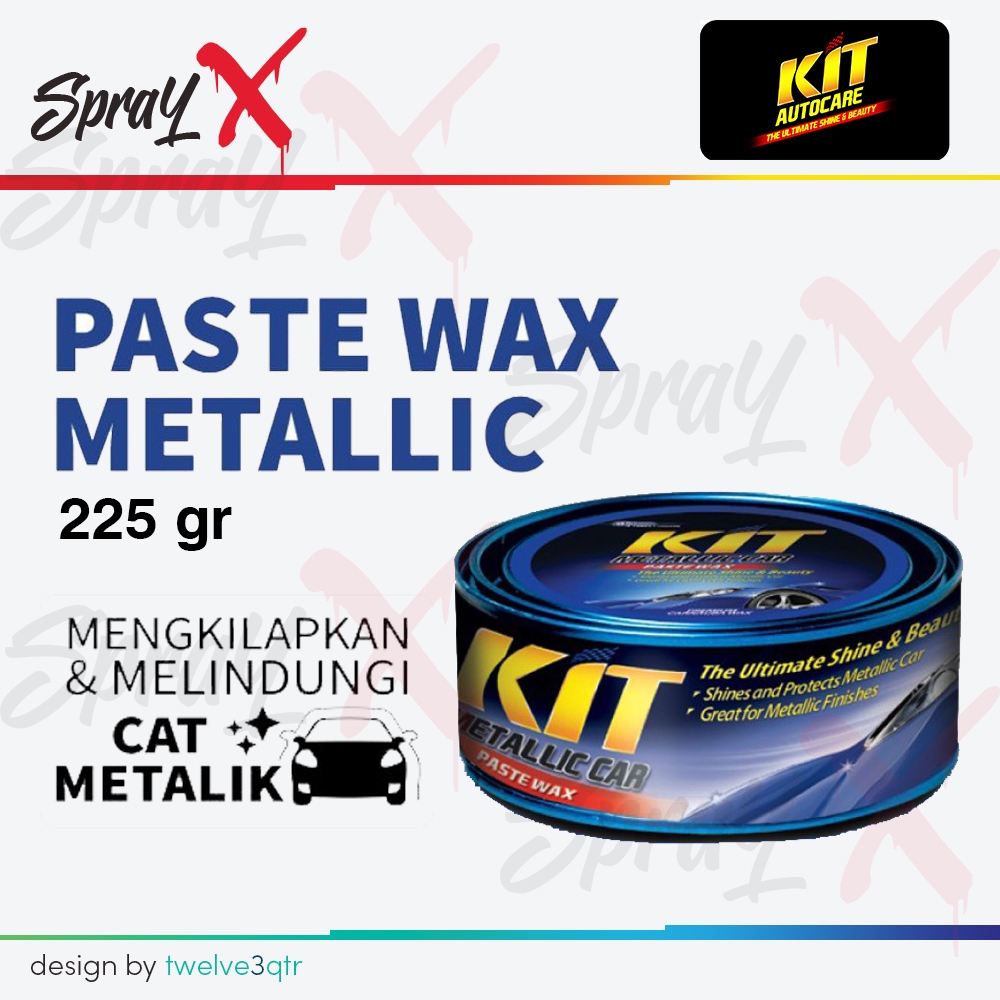 Jual KIT MOTOR PASTE WAX METALLIC 225 GRAM / POLES CAT MOTOR METALIK ...