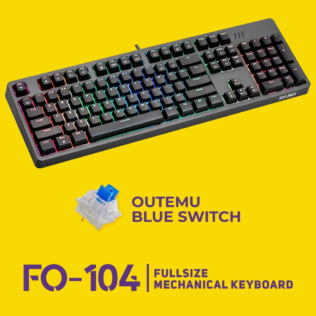 Jual Sades Ryunix FO-104 Keyboard Gaming Mechanical Fullsize | Shopee ...