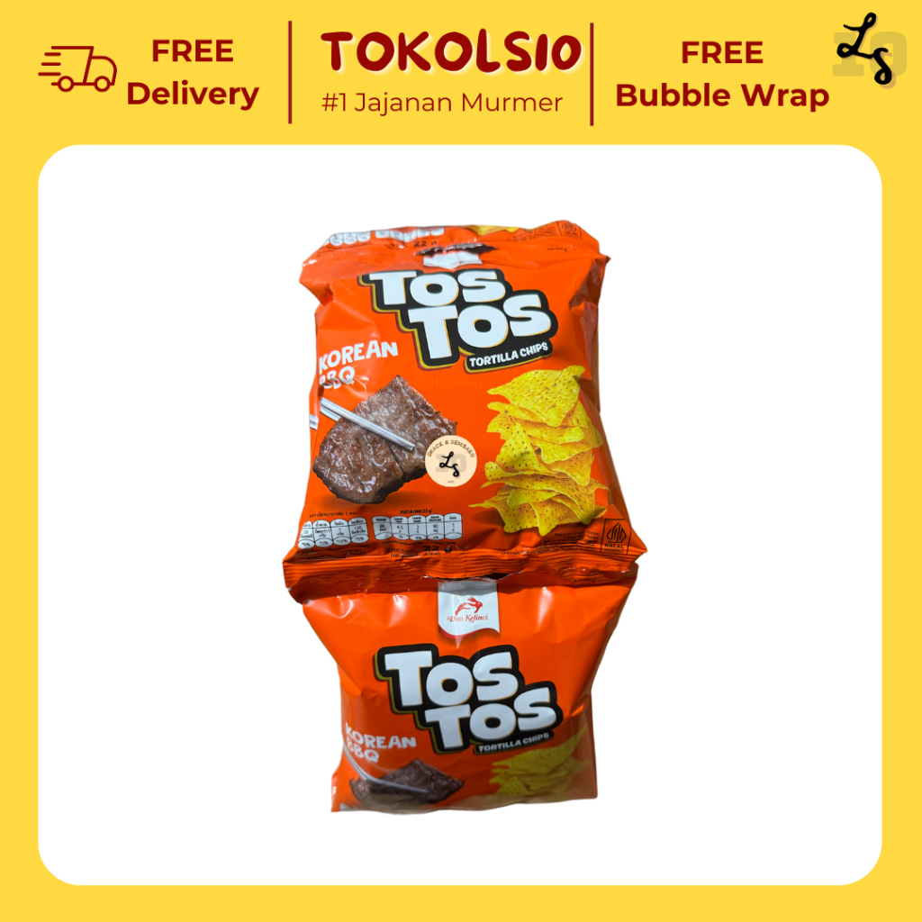 Jual Tos Tos Tortilla Chips Dua Kelinci Korean BBQ 1 Renceng isi 10 pcs ...