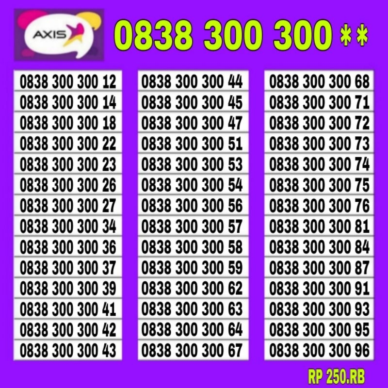 Jual NOMOR CANTIK AXIS AXIATA 4G LTE | Shopee Indonesia