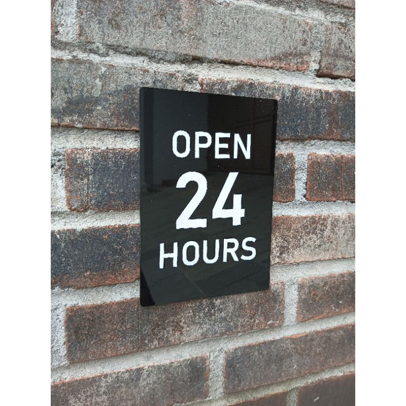 Jual signage akrilik / open 24 hours | Shopee Indonesia