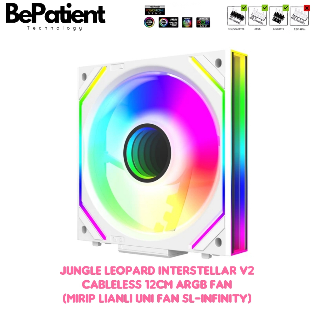 Jual Interstellar V2 ARGB FAN 12cm Cableless (Mirip LianLi SL-INFINITY ...