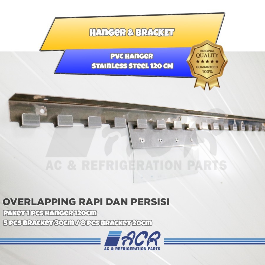 Jual Hanger + Bracket / Bracket Tirai PVC Strip Curtain Stainless 120cm ...