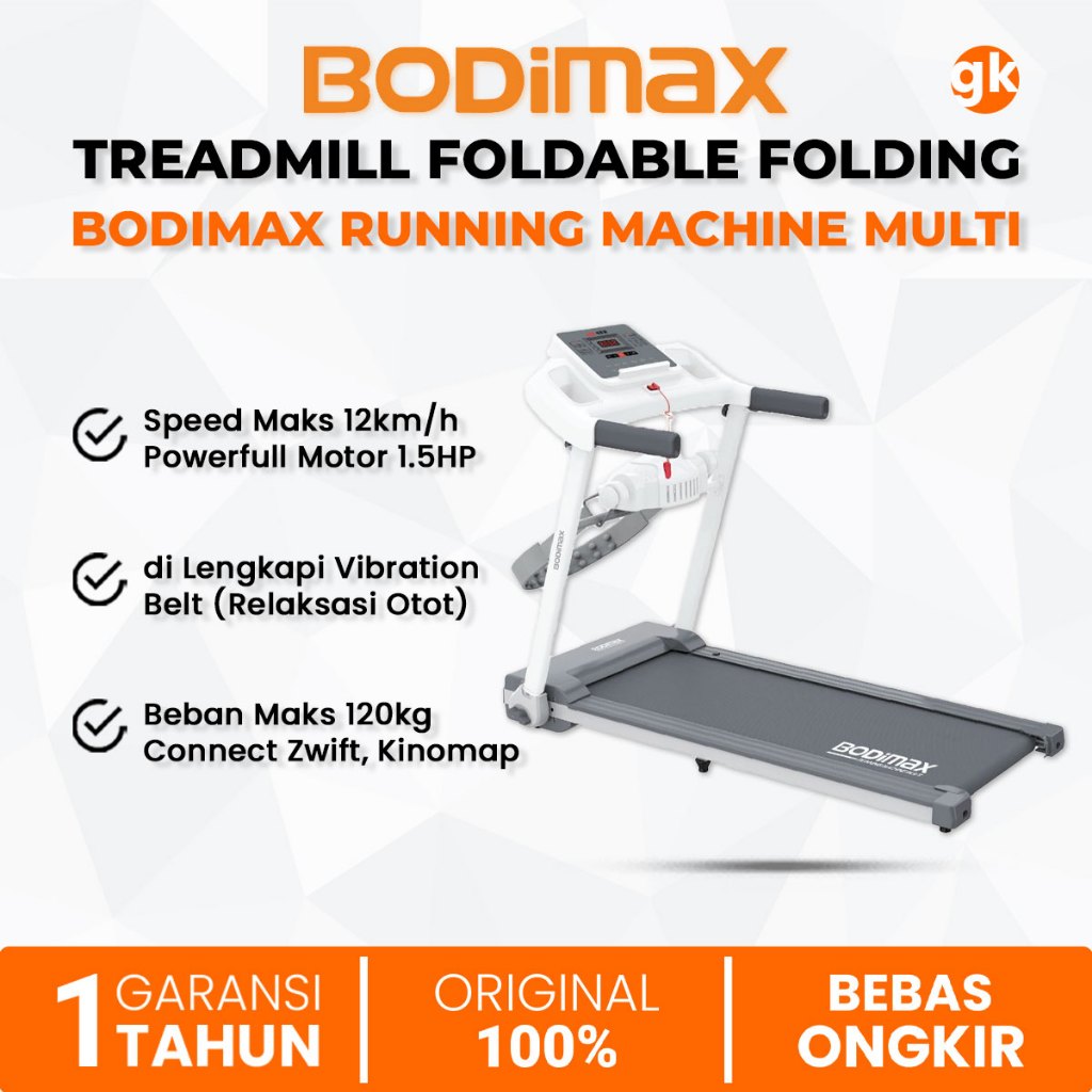 Jual BODIMAX Machine Multi Folding Treadmill Running Pad Foldable Gym ...