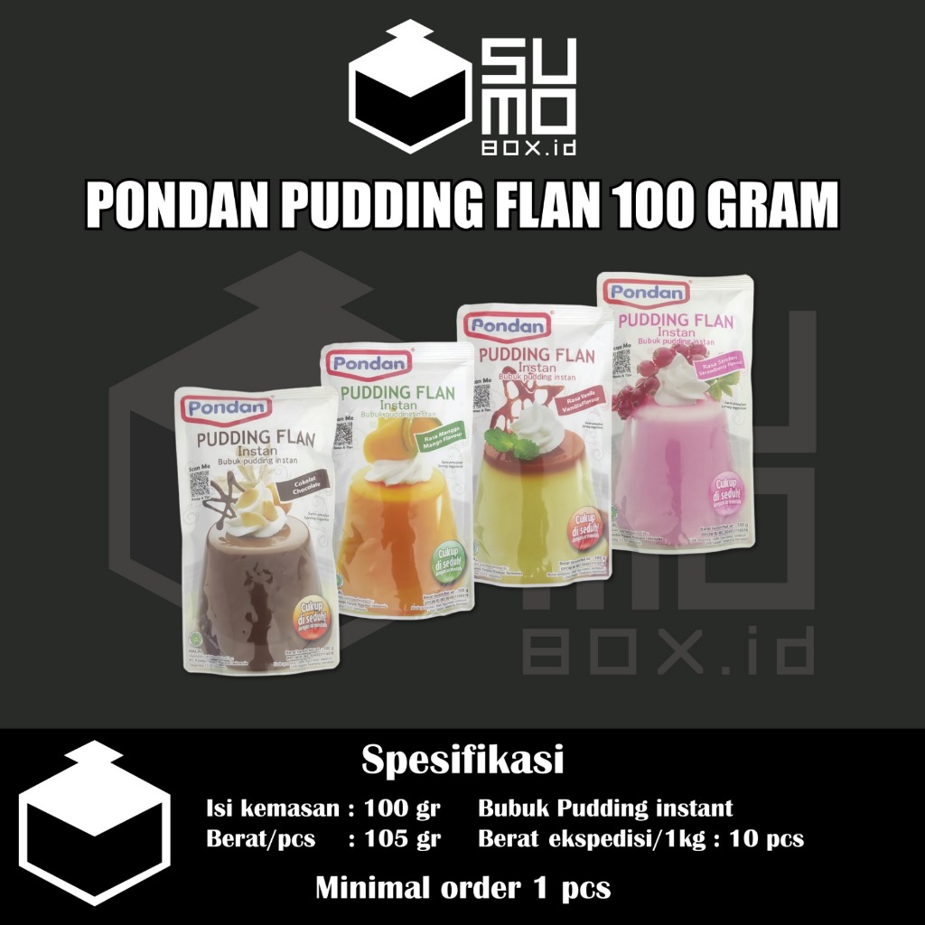 Jual Pondan Puding Pudding Flan Cokelat Mangga Vanila Strawberry ...