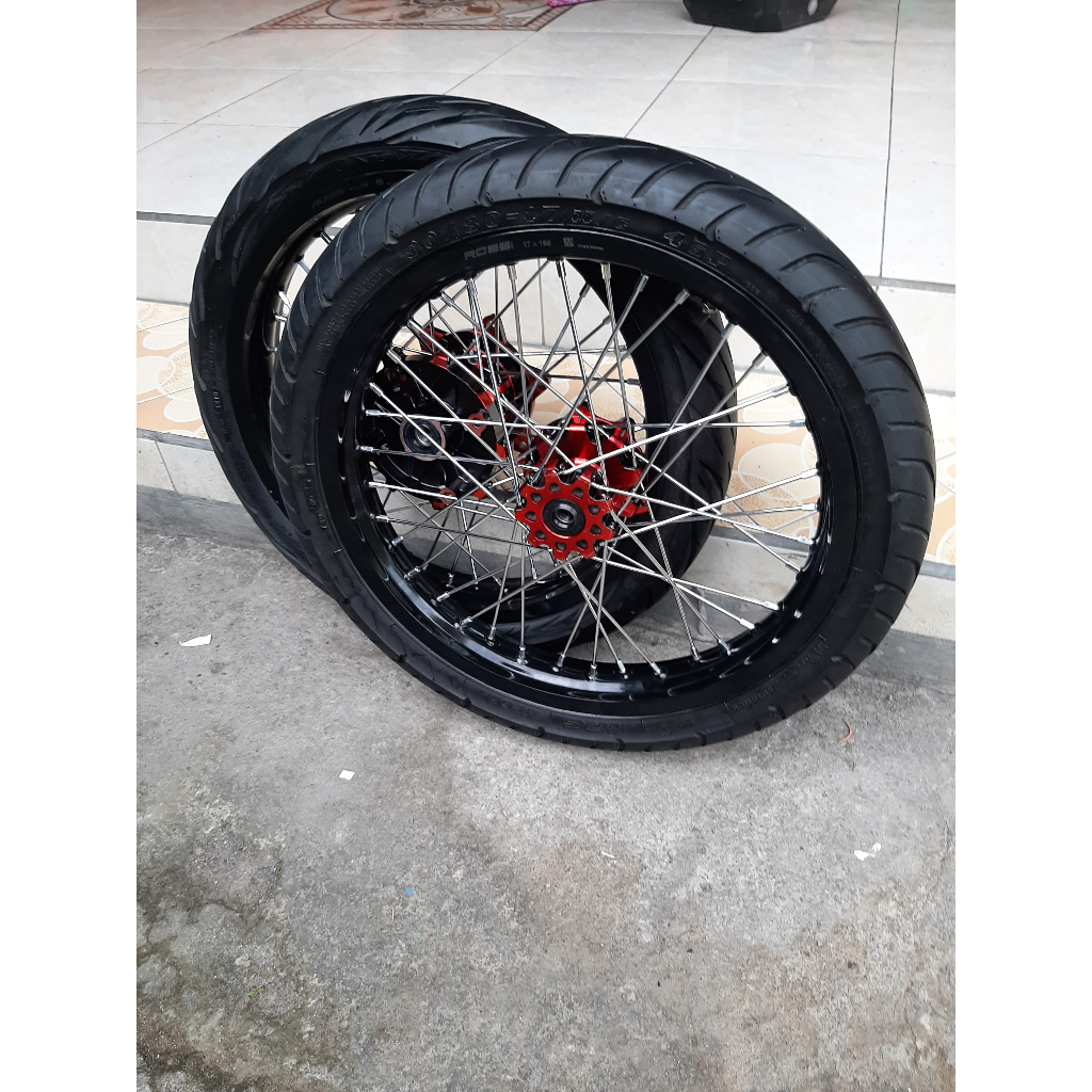 Jual Wheelset Semi Cacing CRF 150 L Ring 17 Velg Set Surex CRF ukur 160 ...
