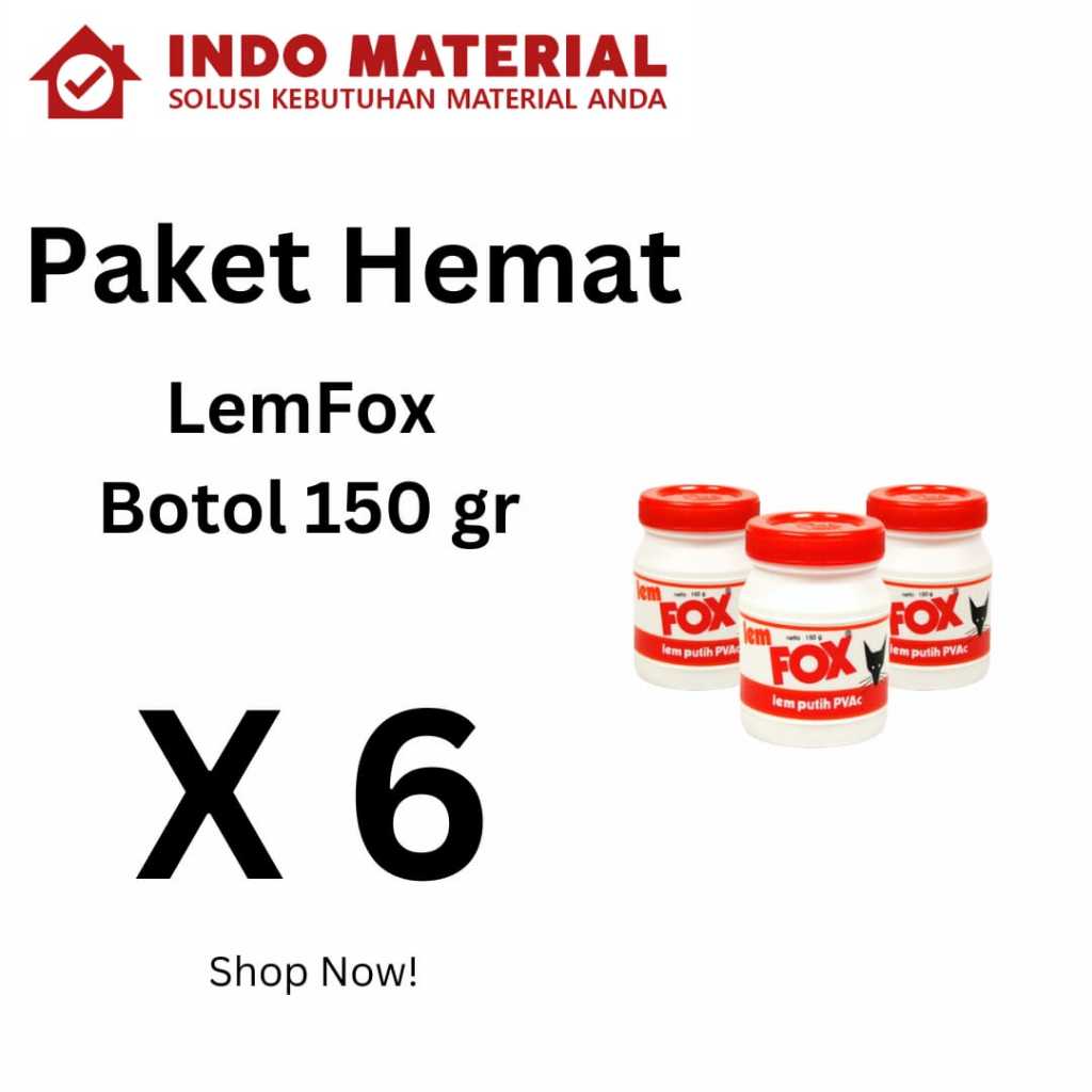 Jual Paket Hemat Lem Botol 150 gr Setengah Lusin | Lem kertas Atk ...