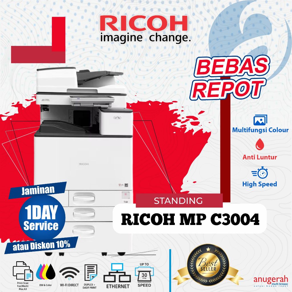 Jual Mesin Printer Ricoh MP C3004 | Mesin Fotocopy Ricoh MP C3004 ...