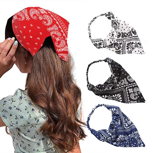 Jual Bandana Scrunchie Headband Rambut Bando Kain Lentur Retro Vintage ...