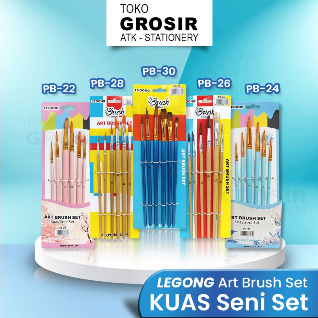 Jual Kuas Set Legong/ Kuas Seni Set / Art Brush Set Legong / Kuas Cat ...