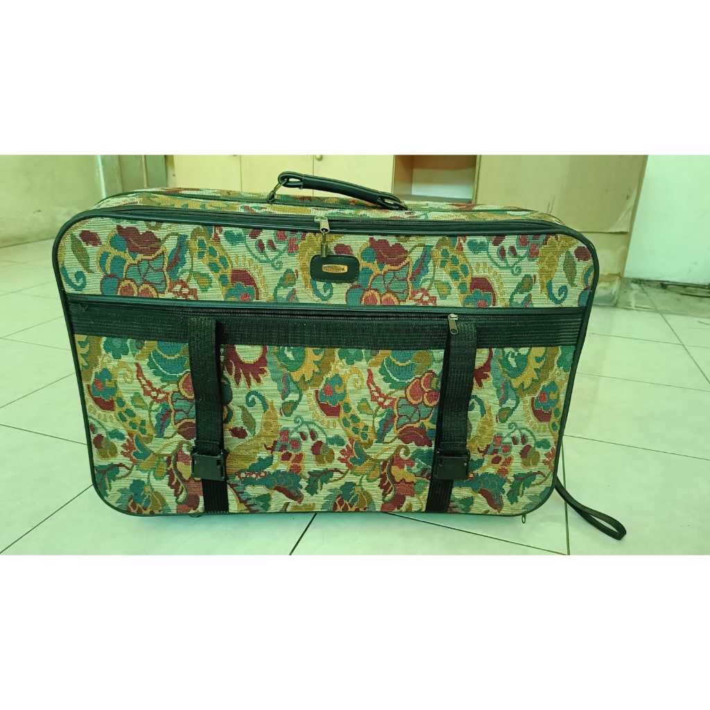Jual Koper Vintage Jadul Floral Fabric Travel Suitcase / Tas Antik Kuno ...