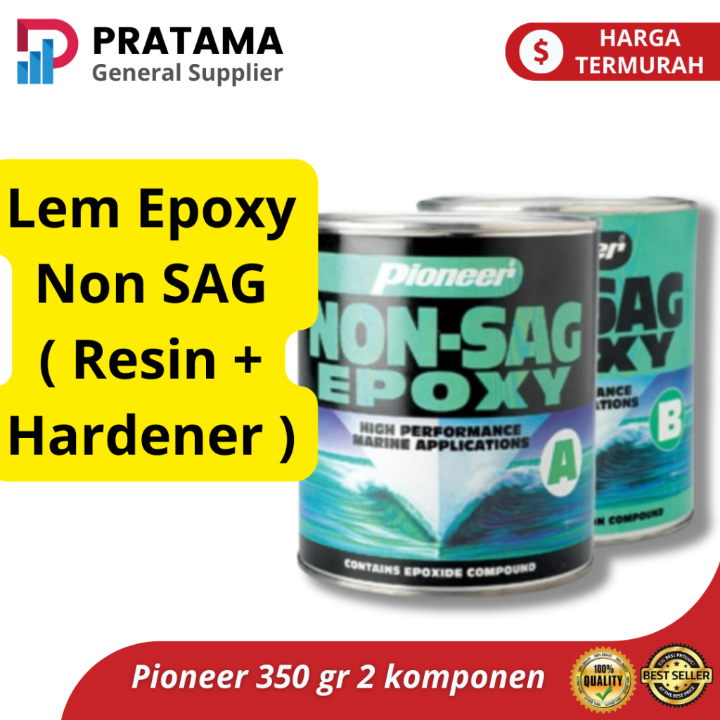 Jual Pioneer Lem Epoxy NON SAG 350 gr / LEM SERBAGUNA ( 2 Komponen Pioner Resin + Hardener ...