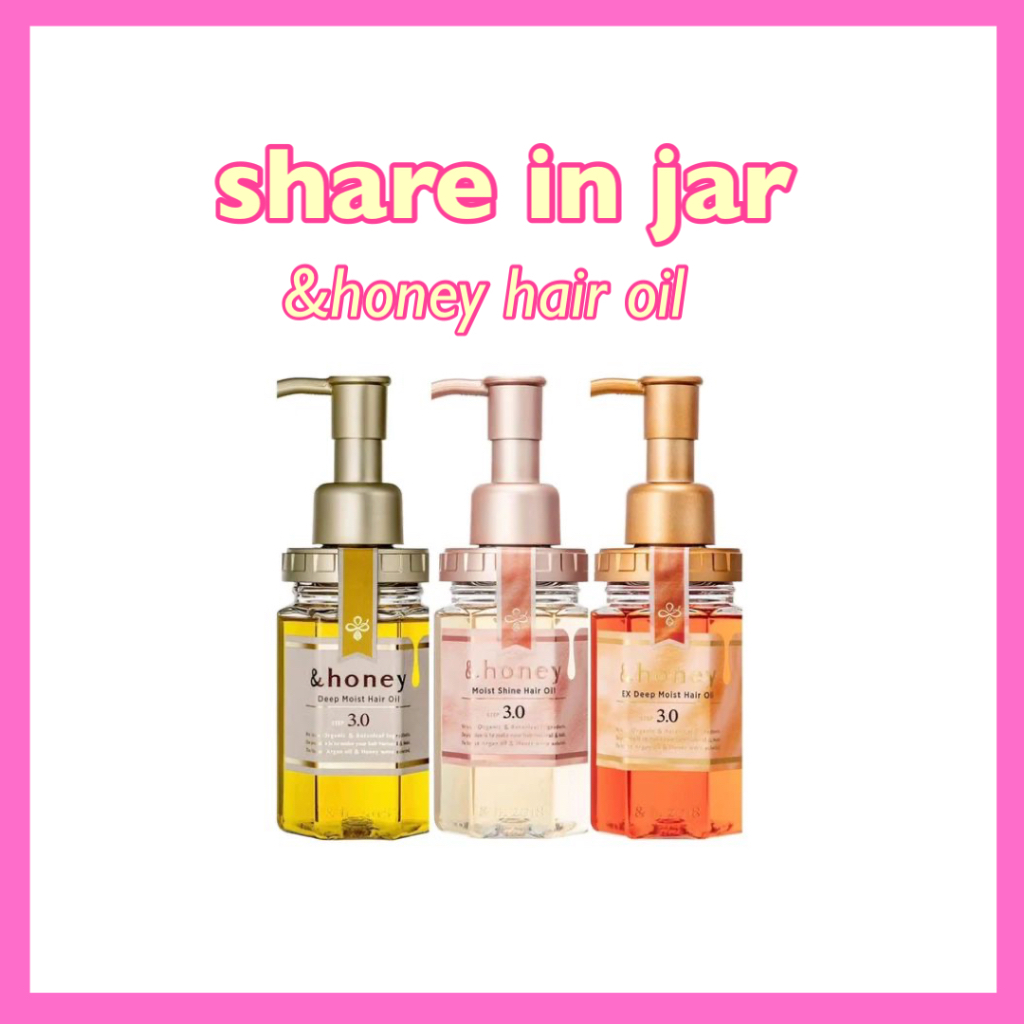 Jual [SHARE IN JAR] &honey hair oil japan deep moist & melty repair | Shopee Indonesia