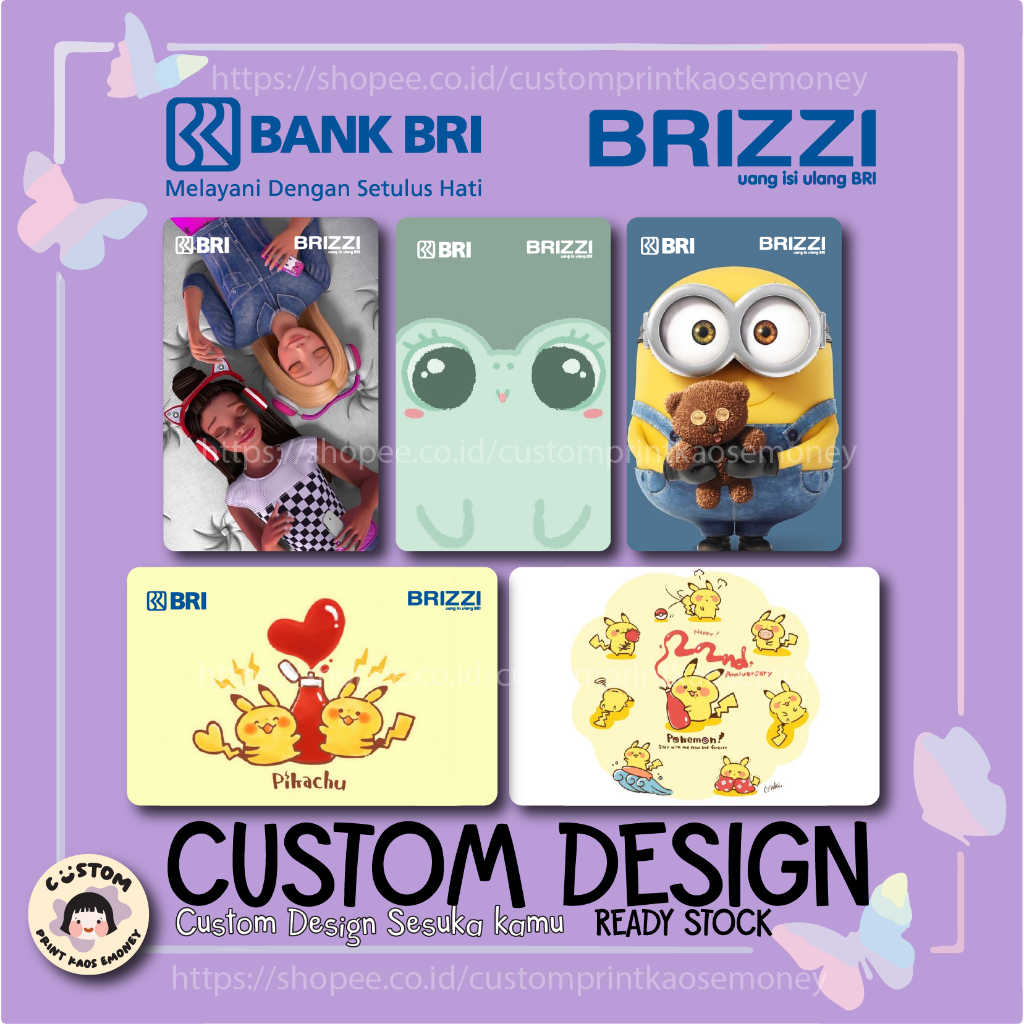 Jual CUSTOM BRI BRIZZI ETOLL E-MONEY DESAIN GAMBAR SUKA SUKA BEBAS FOTO ...