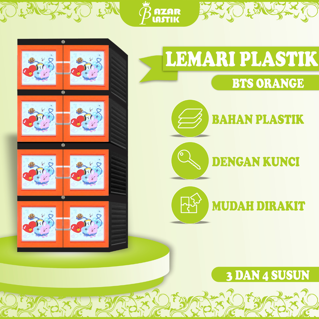 Jual Lemari Baju Plastik / Lemari Pakaian Plastik / Lemari Plastik 3 ...