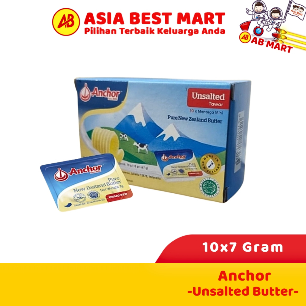 Jual Anchor Butter Unsalted / Salted Mentega Isi 10 X 7 Gr ( Khusus ...