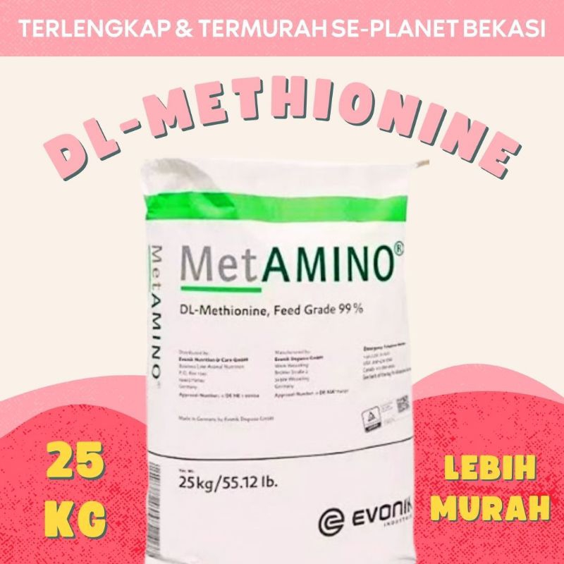 Jual (25 Kg) DL-METHIONINE EX. EVONIK / METHIONINE / METIONIN / ASAM ...