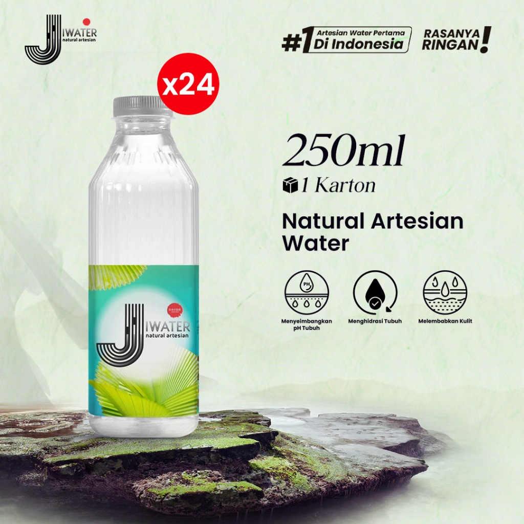 Jual JiWater Artesian Water 250ml - 1 Karton (24Pcs) | Shopee Indonesia