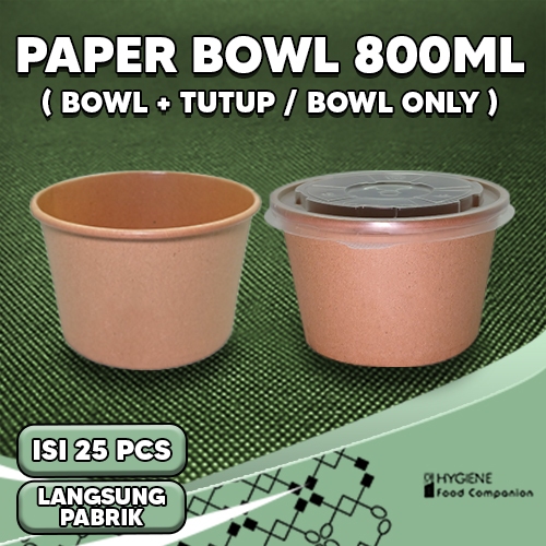 Jual Paper Rice Bowl Coklat / Paper Bowl + Tutup 800ml / Mangkok Kertas Tahan Panas | Shopee ...