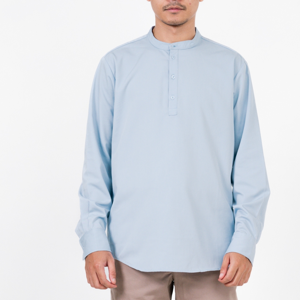 Jual Screamous Kemeja Longsleeve Shirt FORDEN LIGHT BLUE Kerah Shanghai ...