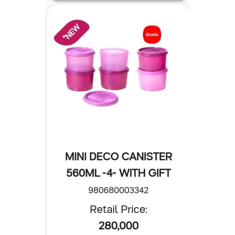 Jual Mini Deco Canister 560ml (6) | Shopee Indonesia