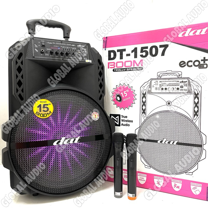 Jual Speaker Portable DAT DT 1507 BOOM 15inch Original 2bh Mic Wireless ...