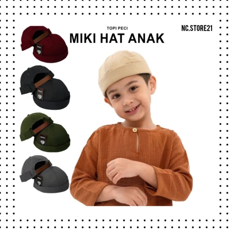 Jual nc21-Peci Anak Miki Hat Anak Topi Miki Hat Premium Peci Uas Peci ...