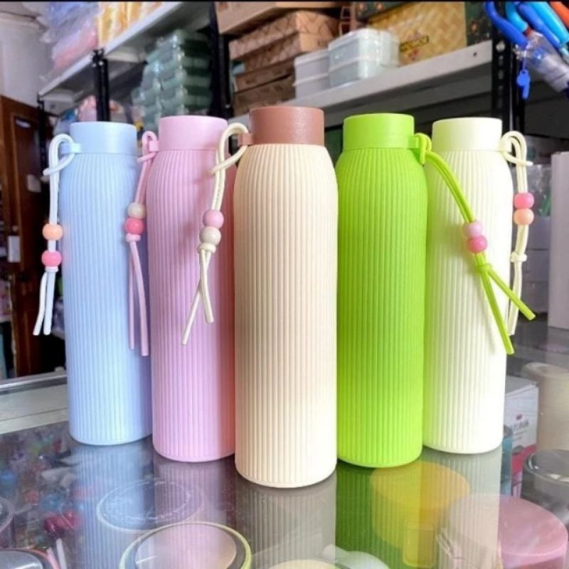 Jual BOTOL MINUM KACA MACARON / TUMBLER KACA TALI SOUVENIR | Shopee ...