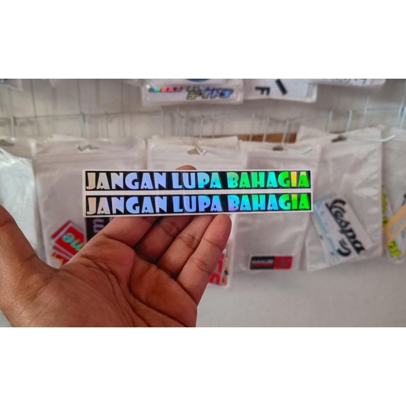 Jual Stiker cutting jangan lupa bahagia sticker visor helm | Shopee ...
